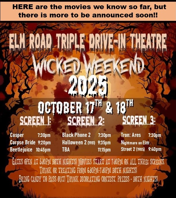 Elm Road Drive-In Theatre: Upcoming Events
